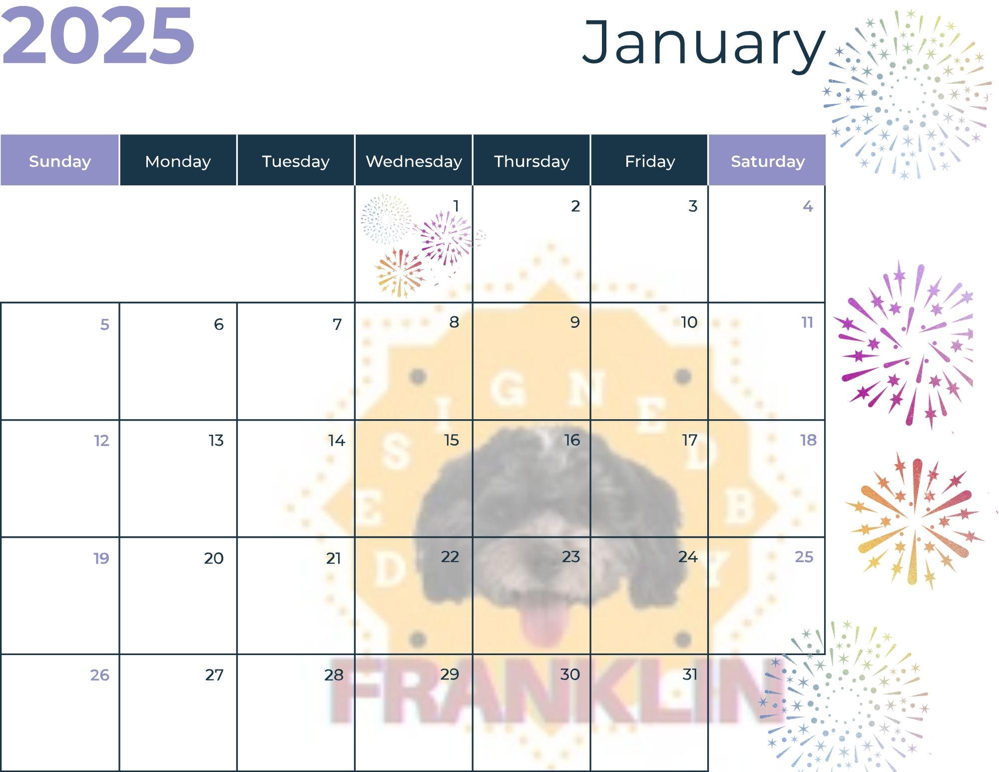 2025 Handprint & Fingerprint Calendar, DIY Keepsake Calendar, Printable ...