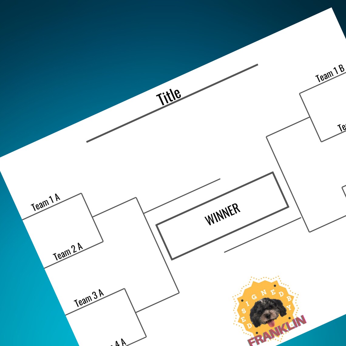 SPORTS BRACKET ELIMINATOR Canva Editable | 8 Teams | 16 Teams | 32 ...