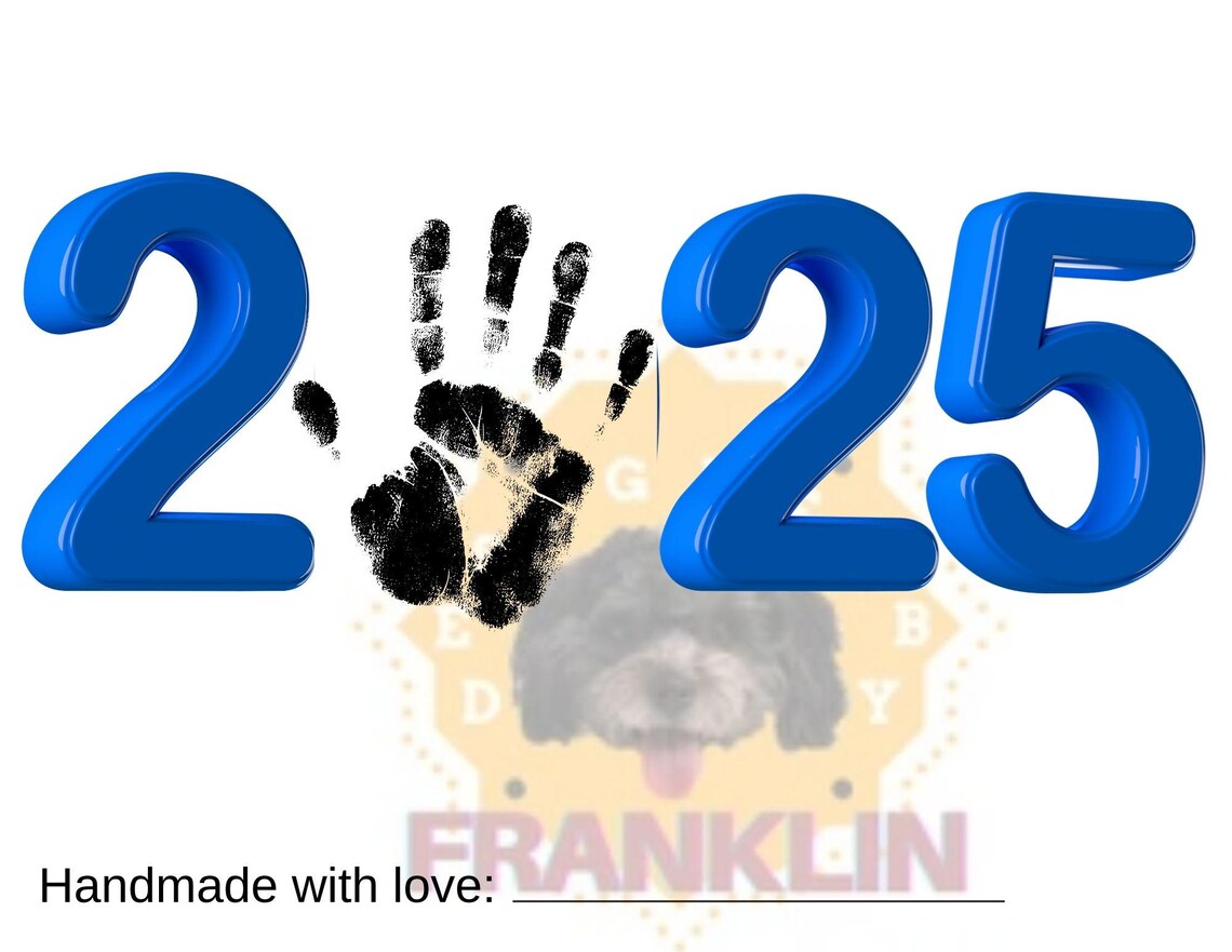 2025 Handprint & Fingerprint Calendar, DIY Keepsake Calendar, Printable ...