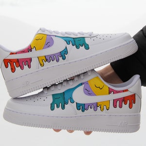 Custom Air Force 1 "super Drip" // Custom Drippy Painted Shoes - Etsy