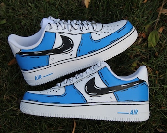 Custom Air Force 1 Sneakers Cartoon Drip Custom Shoes - Etsy