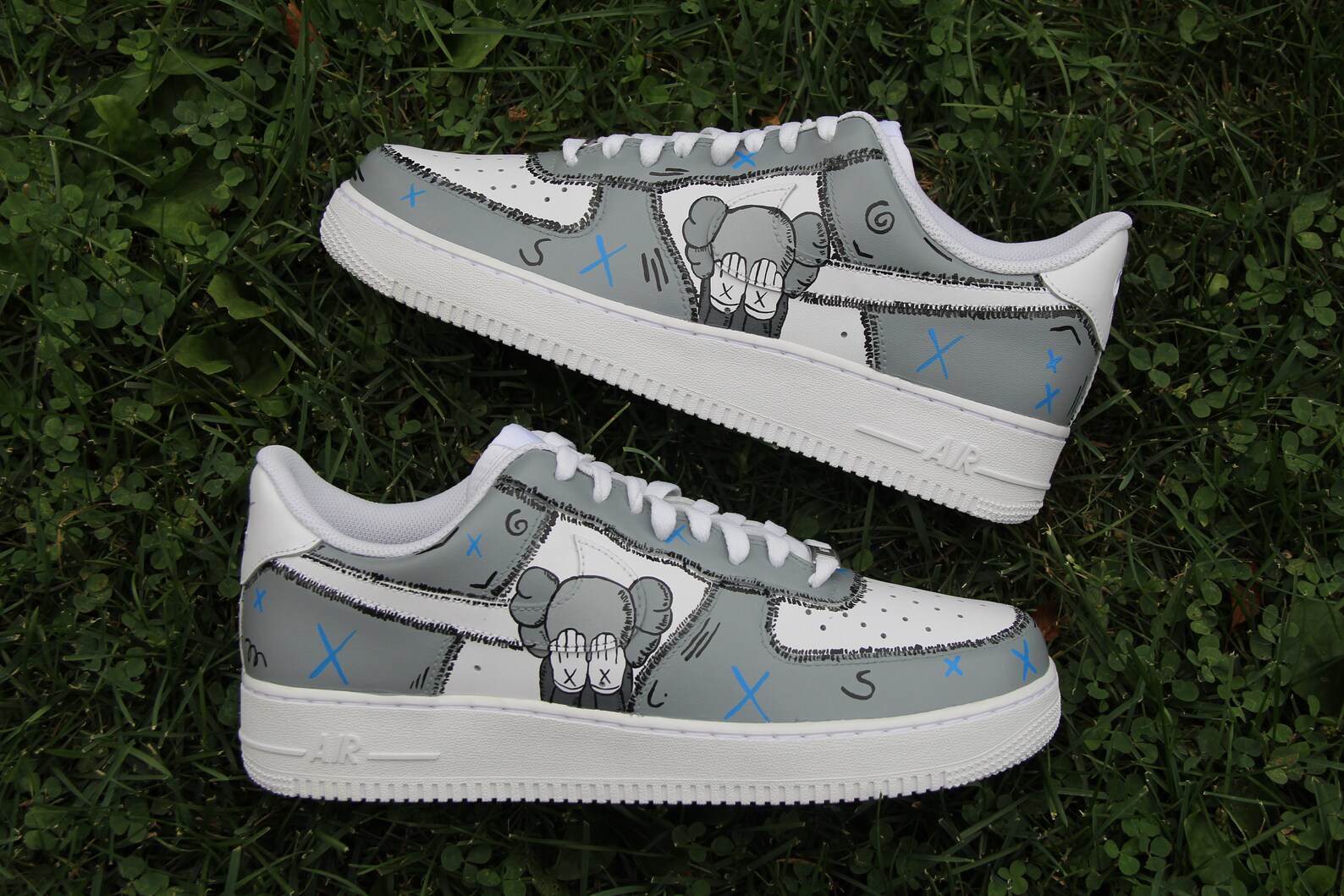 Custom Air Force 1 kaws // Designer Sesame Street Art Custom Shoes - Etsy