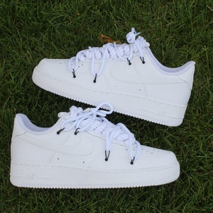 Custom Air Force 1 "matte White Rope Laces" // Overlay Laced Custom ...