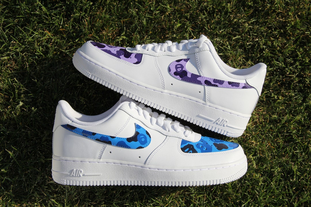 Custom Air Force 1 "colorful Mismatch Pattern Camo" // Multi Color ...