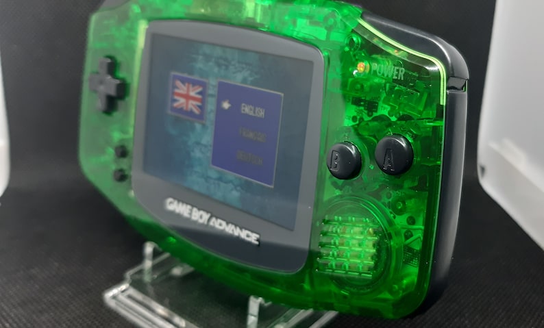 Game Boy Advance Clear Green Emerald New IPS V3 Screen 2450 Mah ...