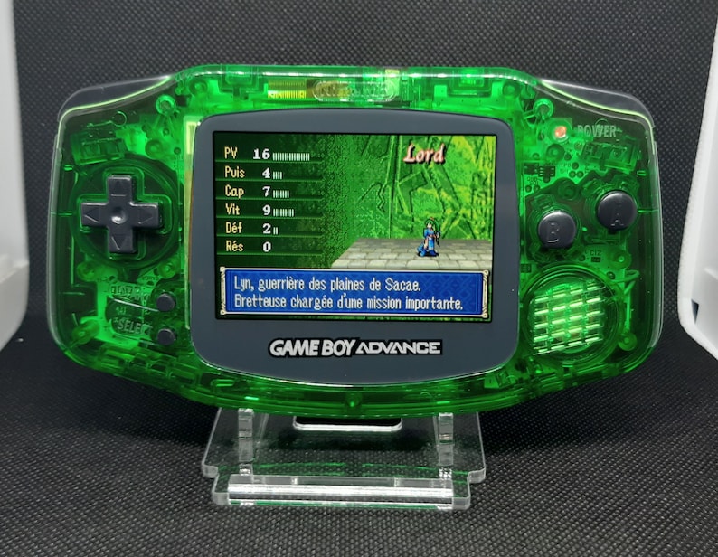 Game Boy Advance Clear Green Emerald New IPS V3 Screen 2450 Mah ...