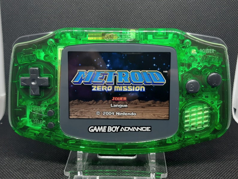 Game Boy Advance Clear Green Emerald New IPS V3 Screen 2450 Mah ...