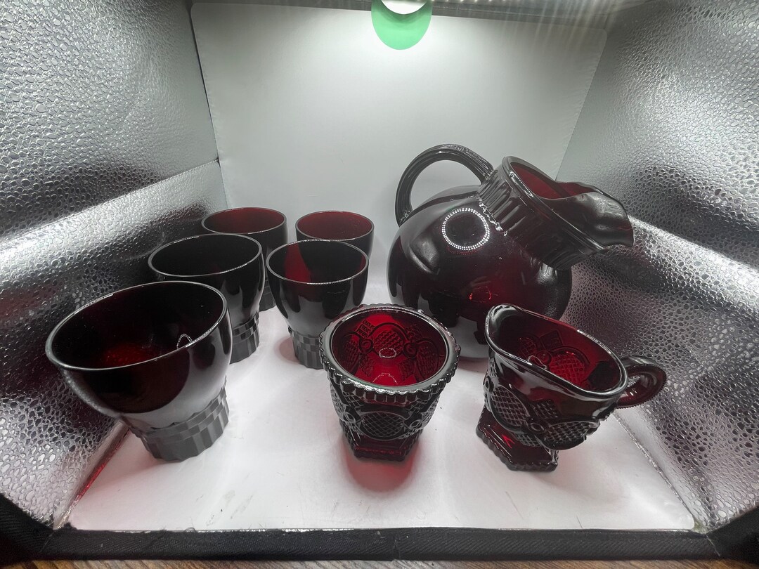Vintage Anchor Hocking Royal Ruby Glass Pitcher Red - Etsy