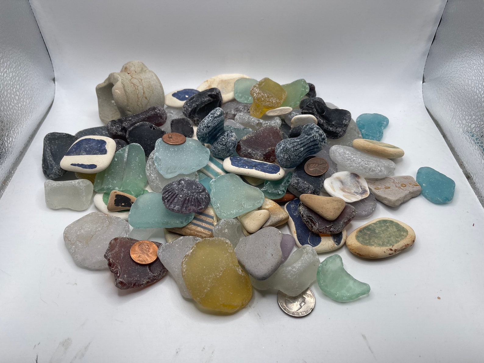 Bulk Large Sea Glass Pieces, Multi Colored Sea Glass, 15a - Etsy