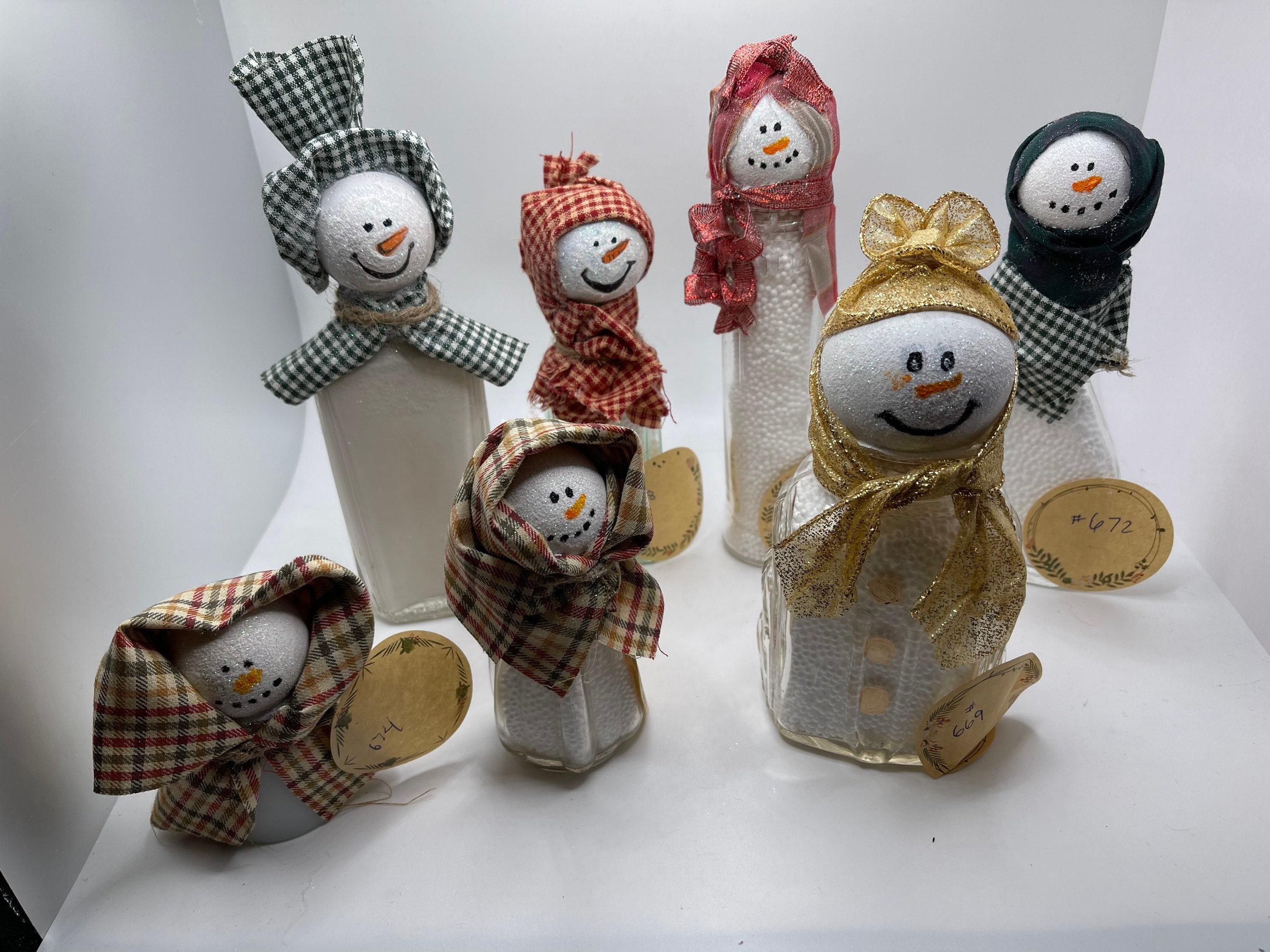 Vintage Glass Bottle Snowman, Snowmen, Christmas Decor, Milk Glass Jar ...