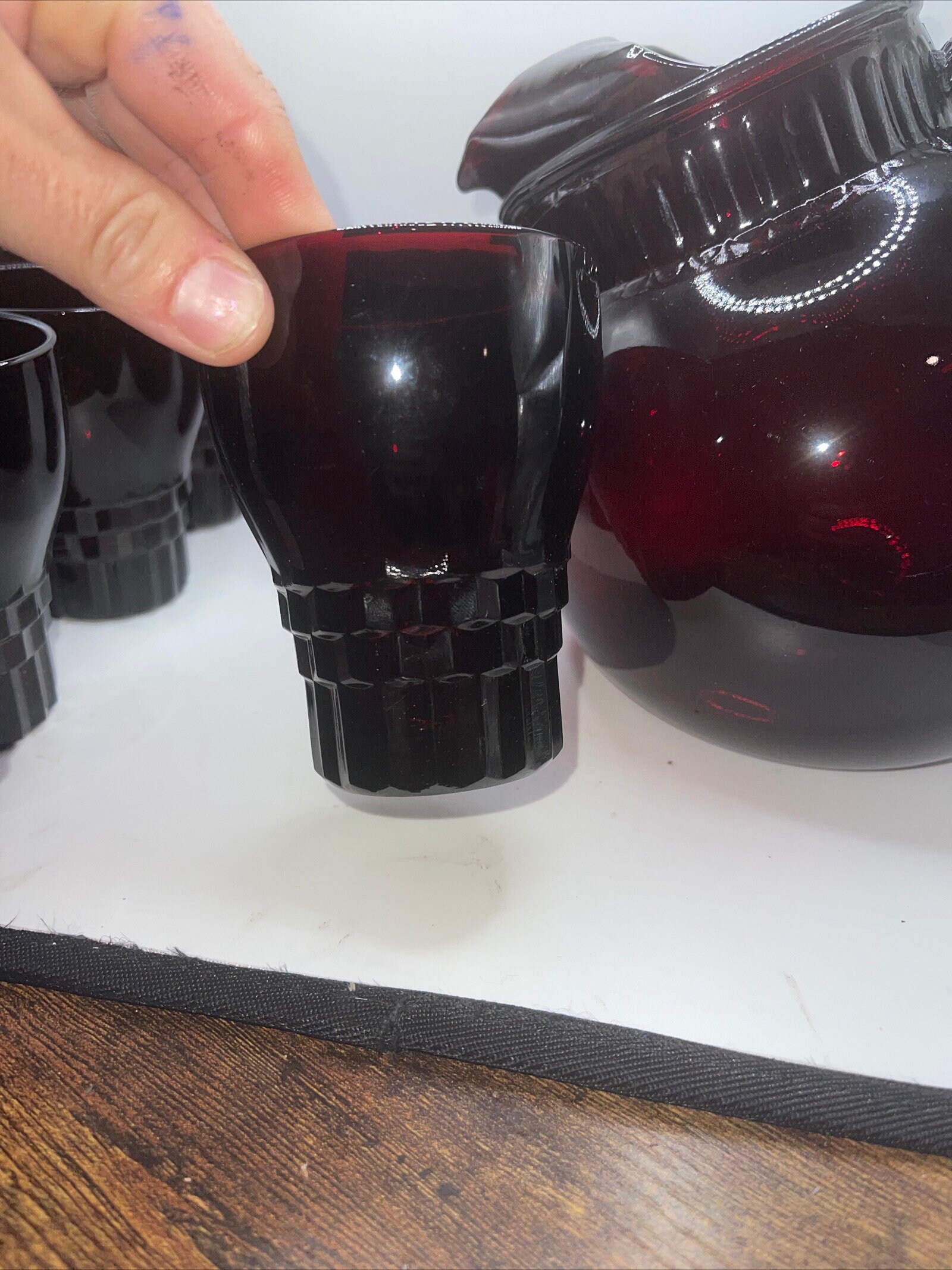 Vintage Anchor Hocking Royal Ruby Glass Pitcher Red - Etsy