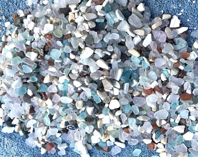 Multi Colored Sea Glass and Pottery Small Pieces, Sea Glass Lot, Sea ...