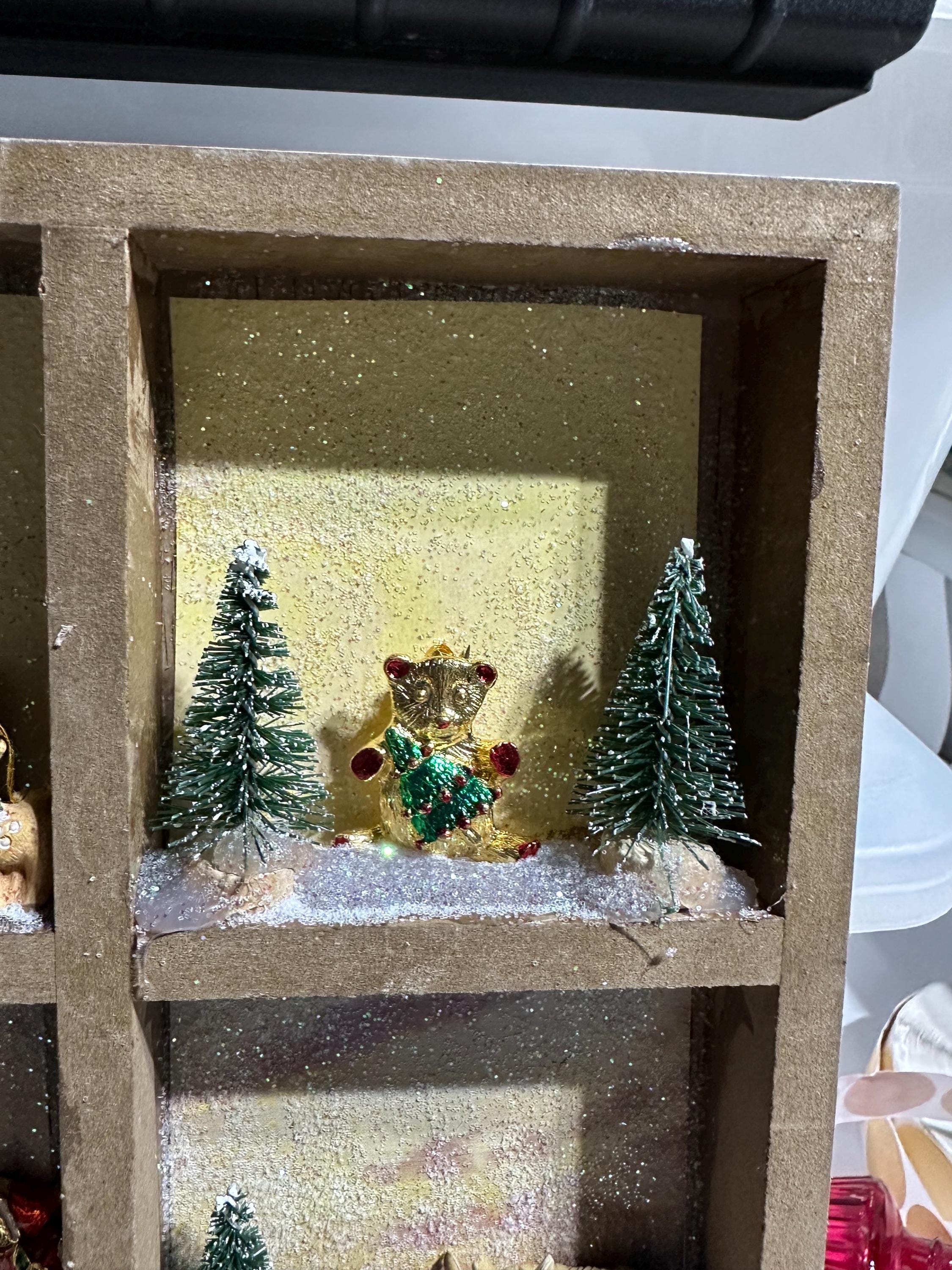 Wooden Shadow Box Christmas Decorations, #114 - Etsy