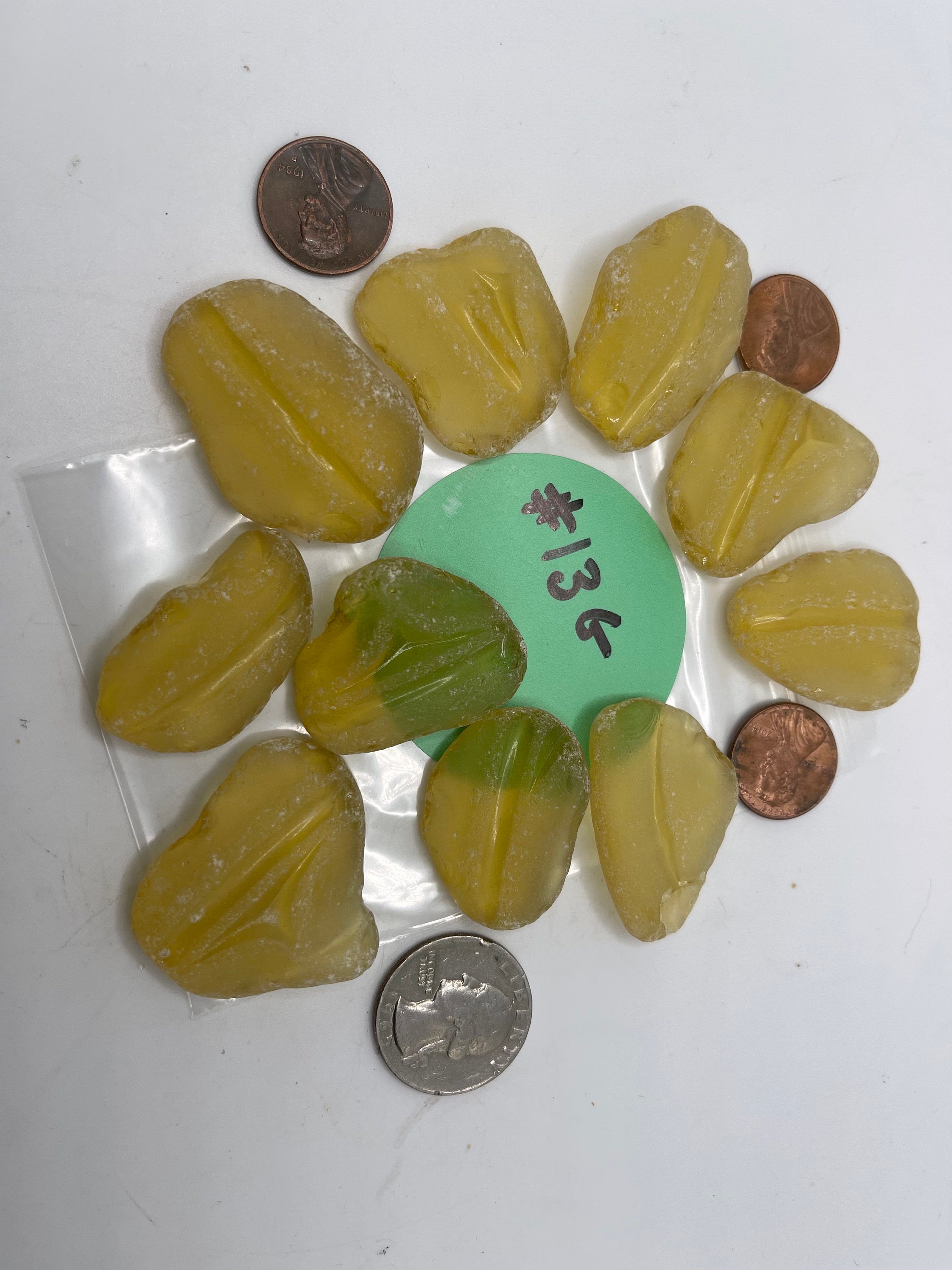 Yellow Sea Glass, Yellow Beach Glass, Surf Glass, Antique Yellow Sea ...