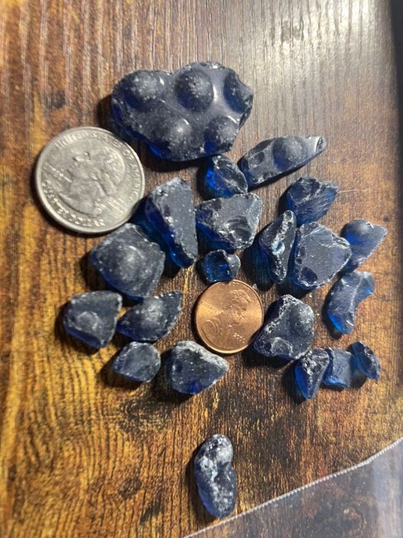 Homemade Cobalt Blue Sea Glass, Cobalt Blue Beach Glass, Recycled Glass ...