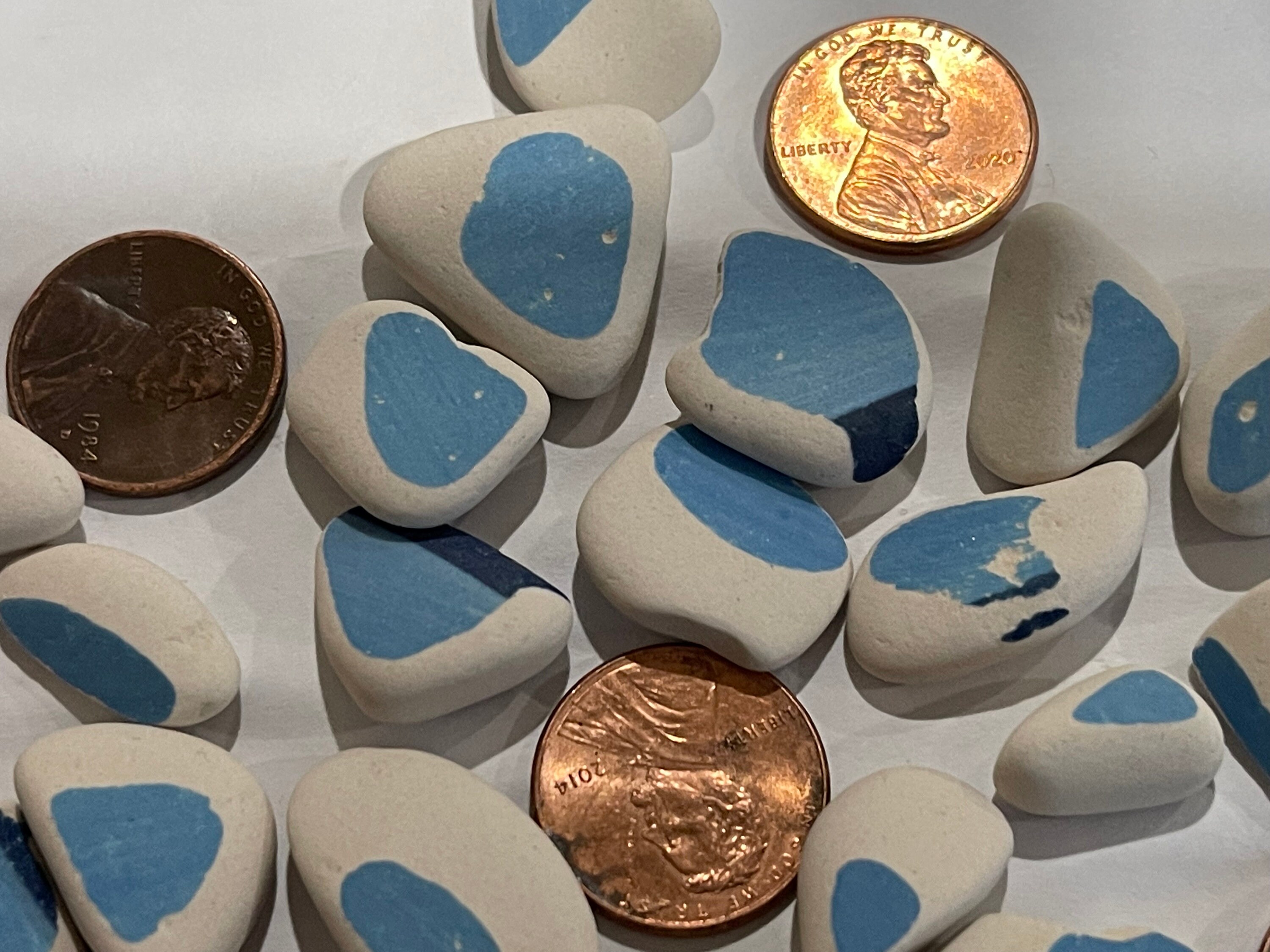 White Blue Green Sea Pottery Surf Pottery Beach Pottery - Etsy