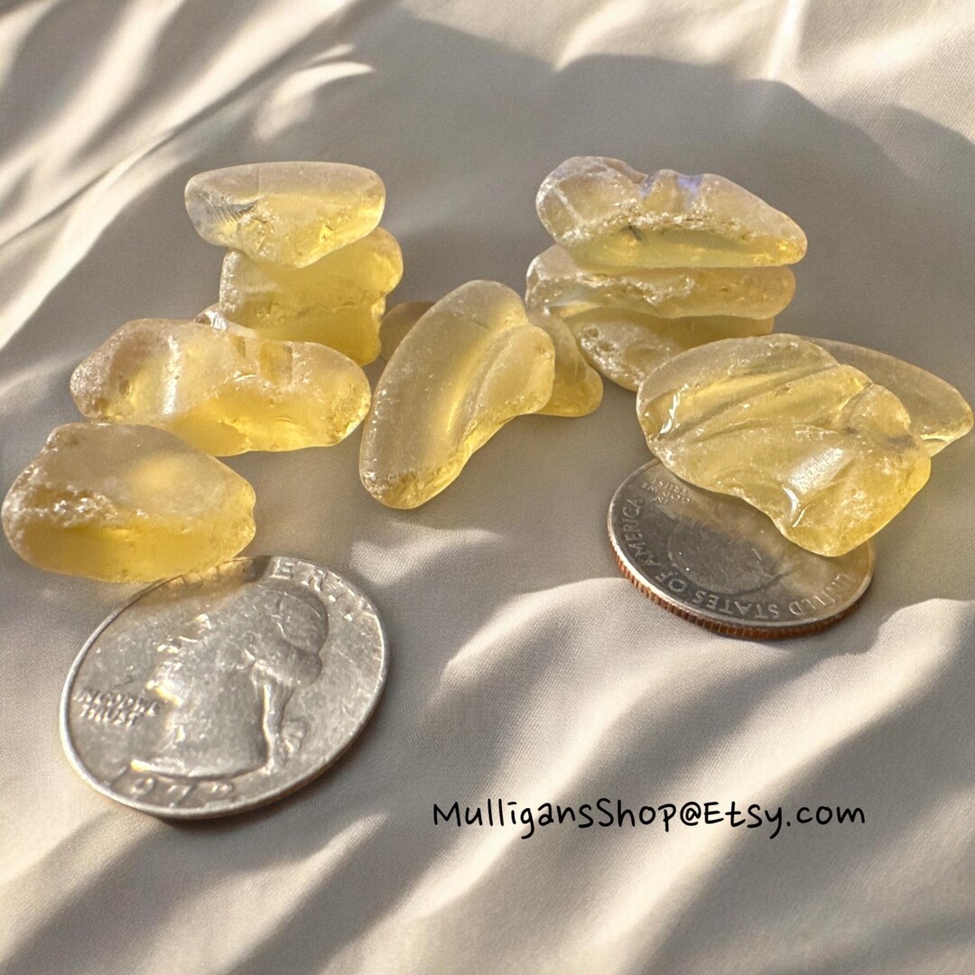 Yellow Sea Glass, Yellow Beach Glass, Surf Glass, Antique Yellow Sea ...