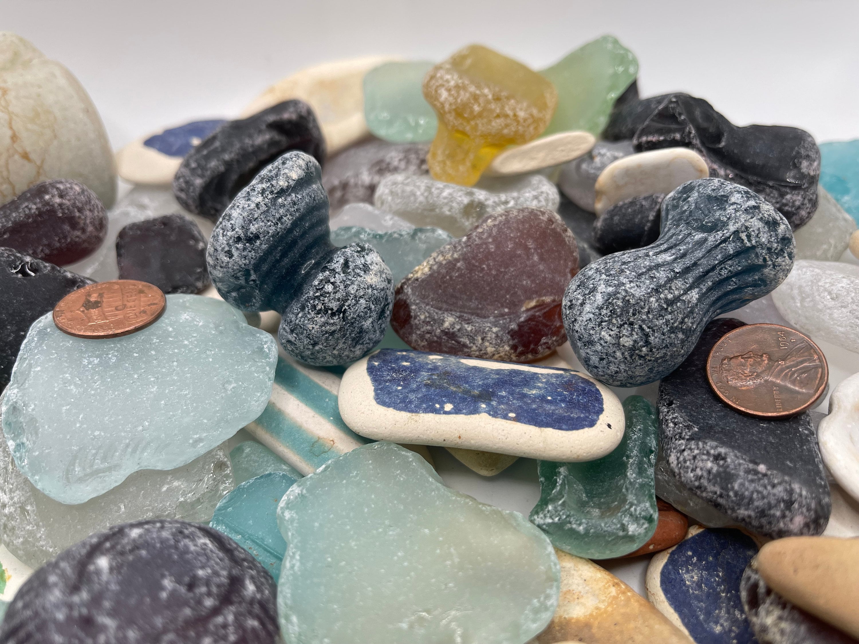Bulk Large Sea Glass Pieces, Multi Colored Sea Glass, 15a - Etsy