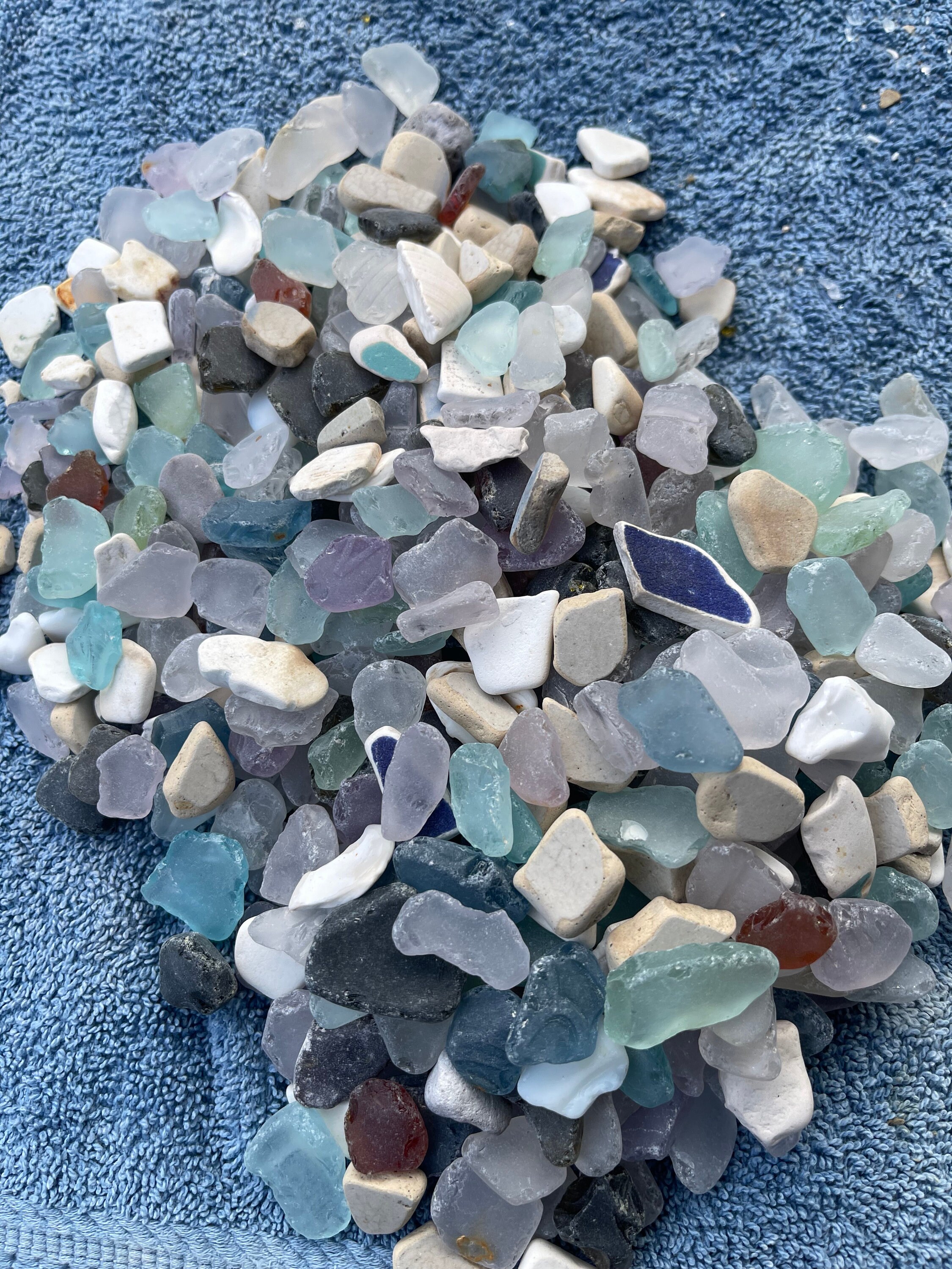 Multi Colored Sea Glass and Pottery Small Pieces - Etsy