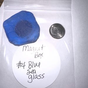 Cobalt Blue Sea Glass Magnets, Set of 4 Glass Magnets, 469 - Etsy