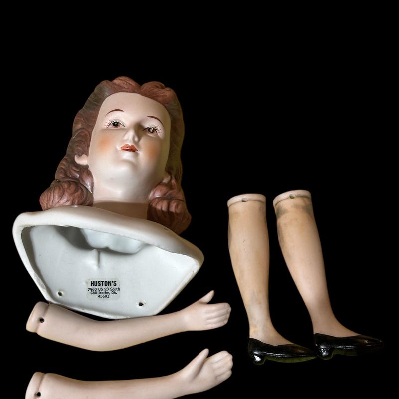 Porcelain Doll Head - Etsy