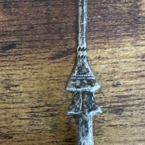 Native American Sterling Souvenir Spoon Signed FJ Sterling Silver With ...