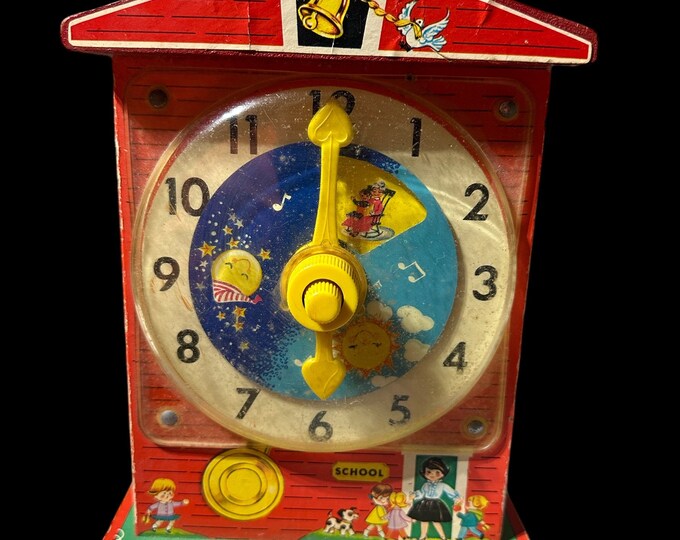 Vintage Fisher Price 1960’s Pull Pretend Play Antique Musical Music Box ...