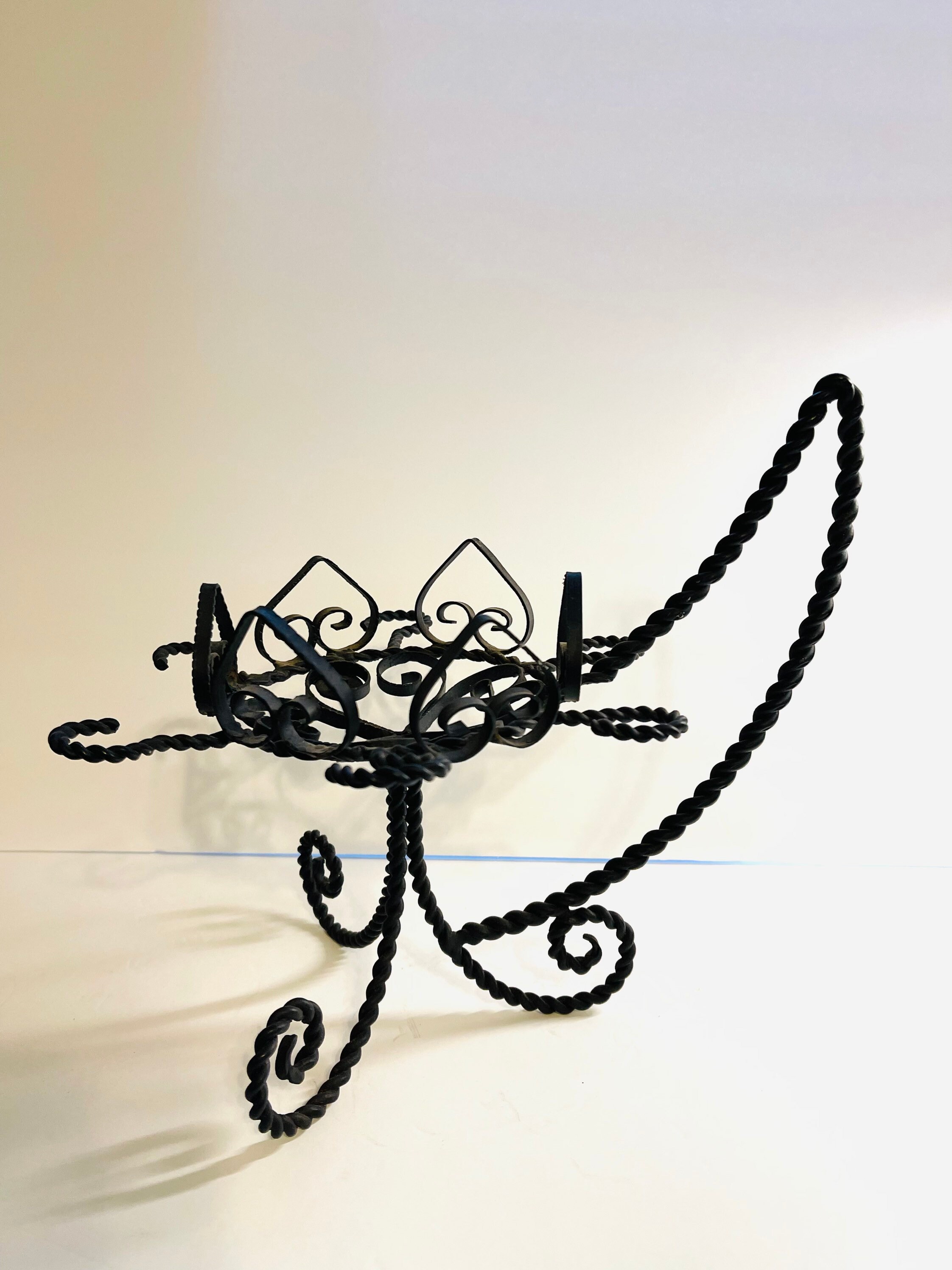 Vintage Wrought Iron Stand Made in Spain 364 - Etsy