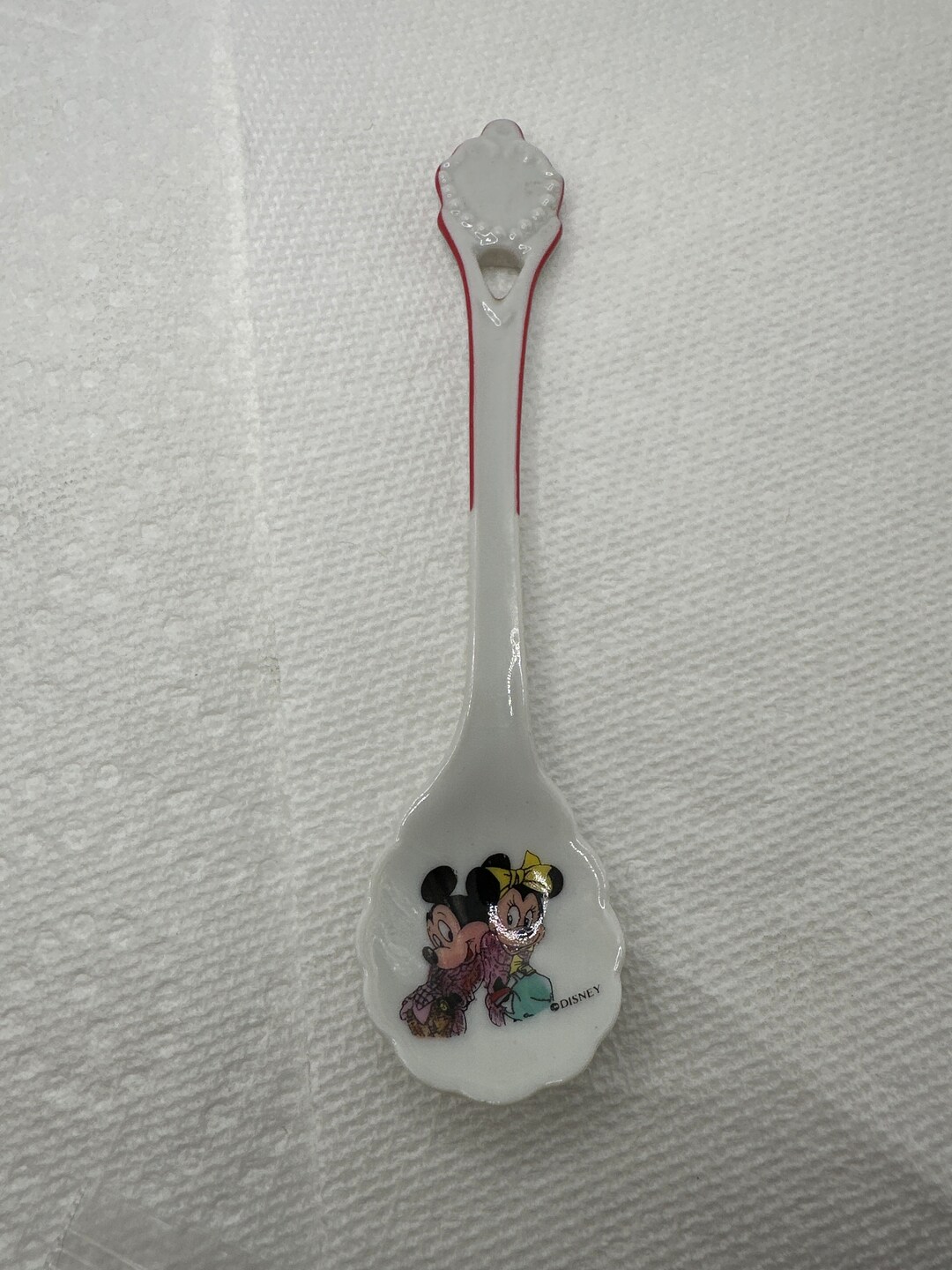 Porcelain Collectible Disney Spoon , Souvenir Spoon, Micky and Minnie ...