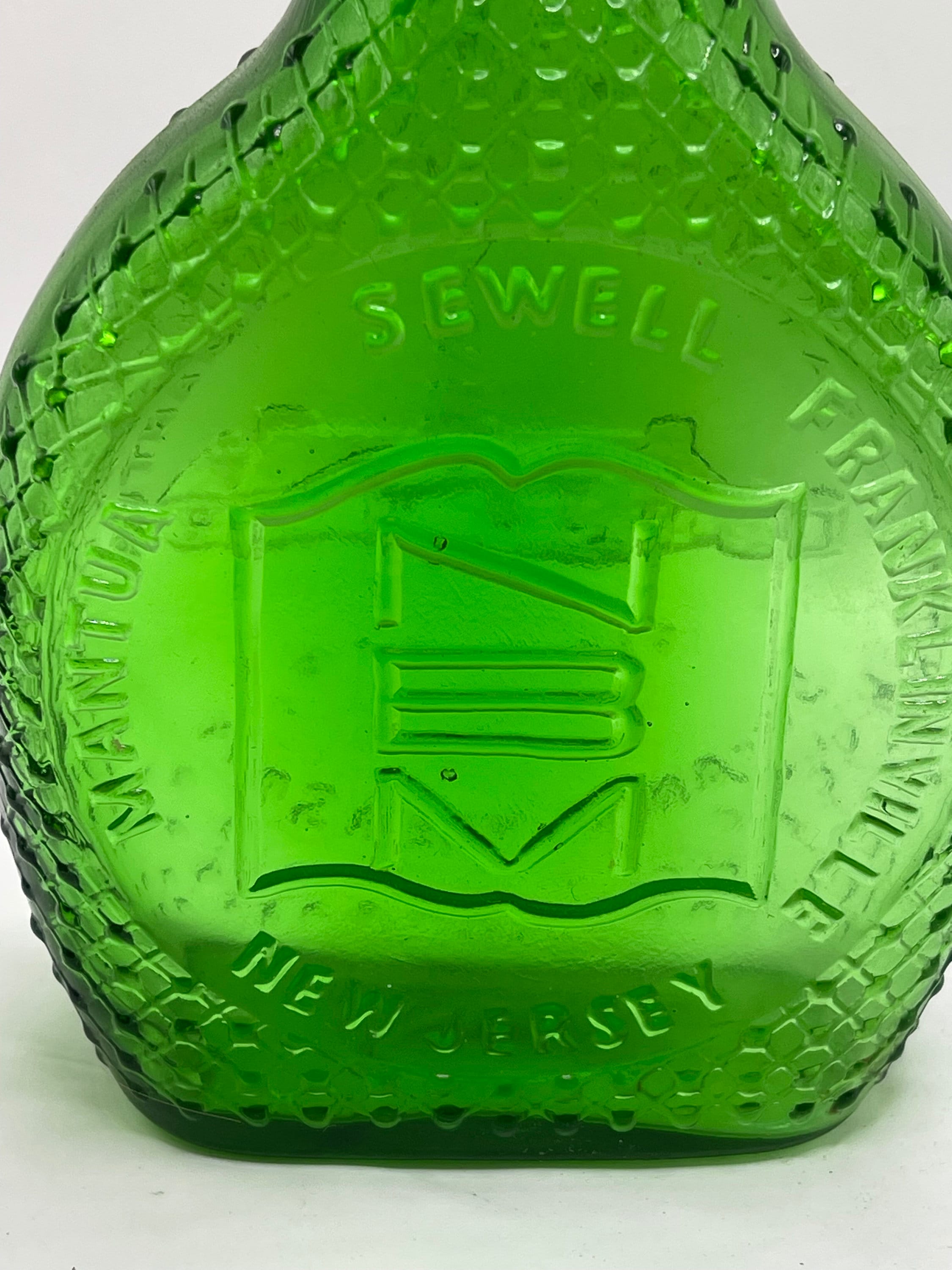 Vintage Clevenger Brothers Bank of Mantua Glass Green Bottle 449 - Etsy