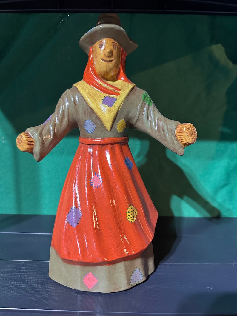 Vintage Ceramic Scarecrow - Etsy