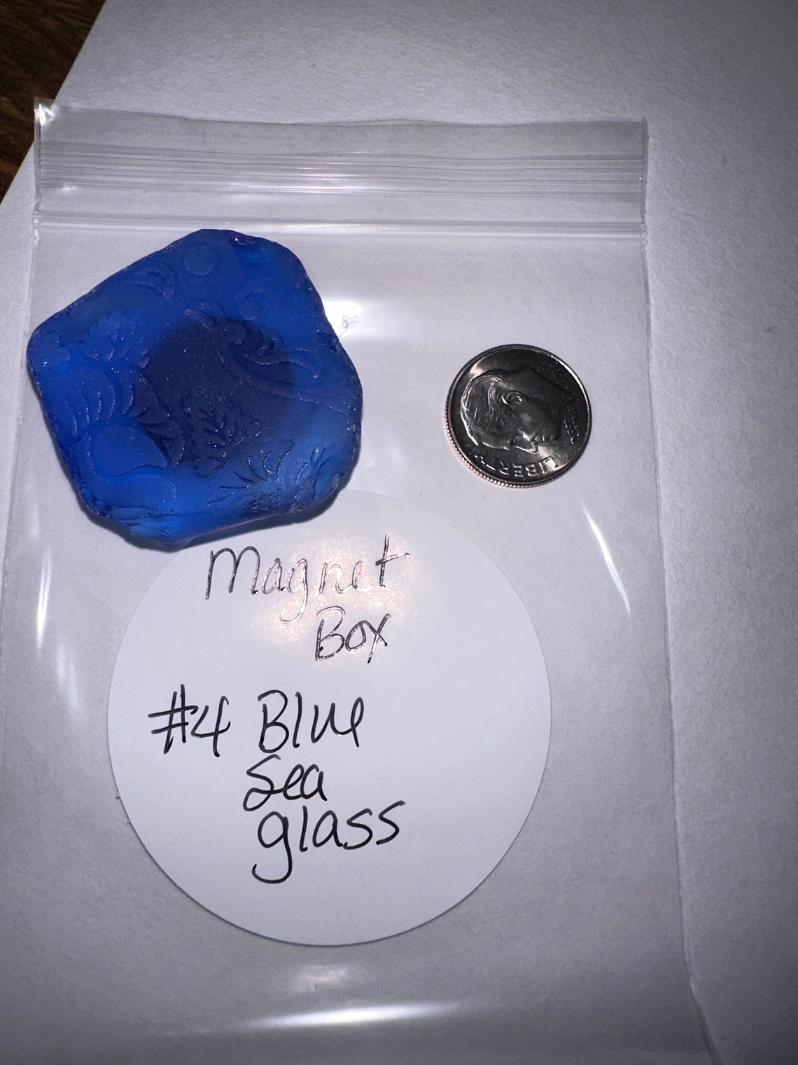 Cobalt Blue Sea Glass Magnets Set of 4 Glass Magnets 469 - Etsy