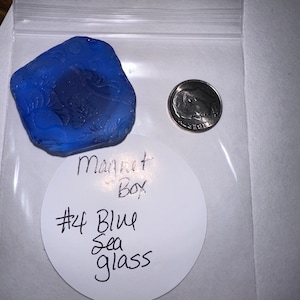 Cobalt Blue Sea Glass Magnets, Set of 4 Glass Magnets, 469 - Etsy