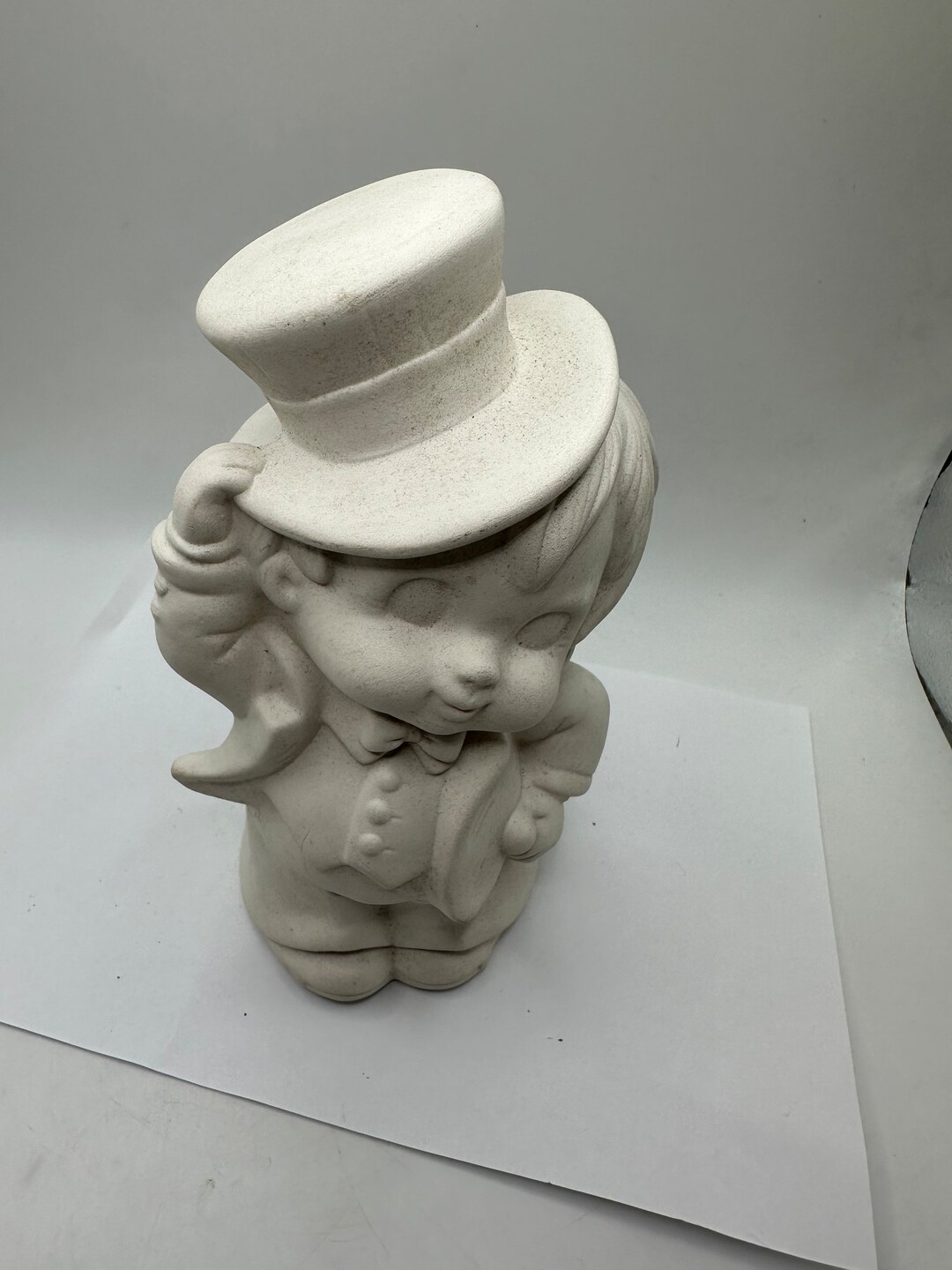 Vintage Cheeky Sweet Ceramic Boy With Top Hat Bisque - Etsy