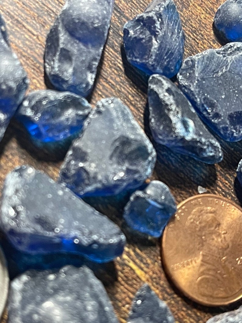 Homemade Cobalt Blue Sea Glass, Cobalt Blue Beach Glass, Recycled Glass ...