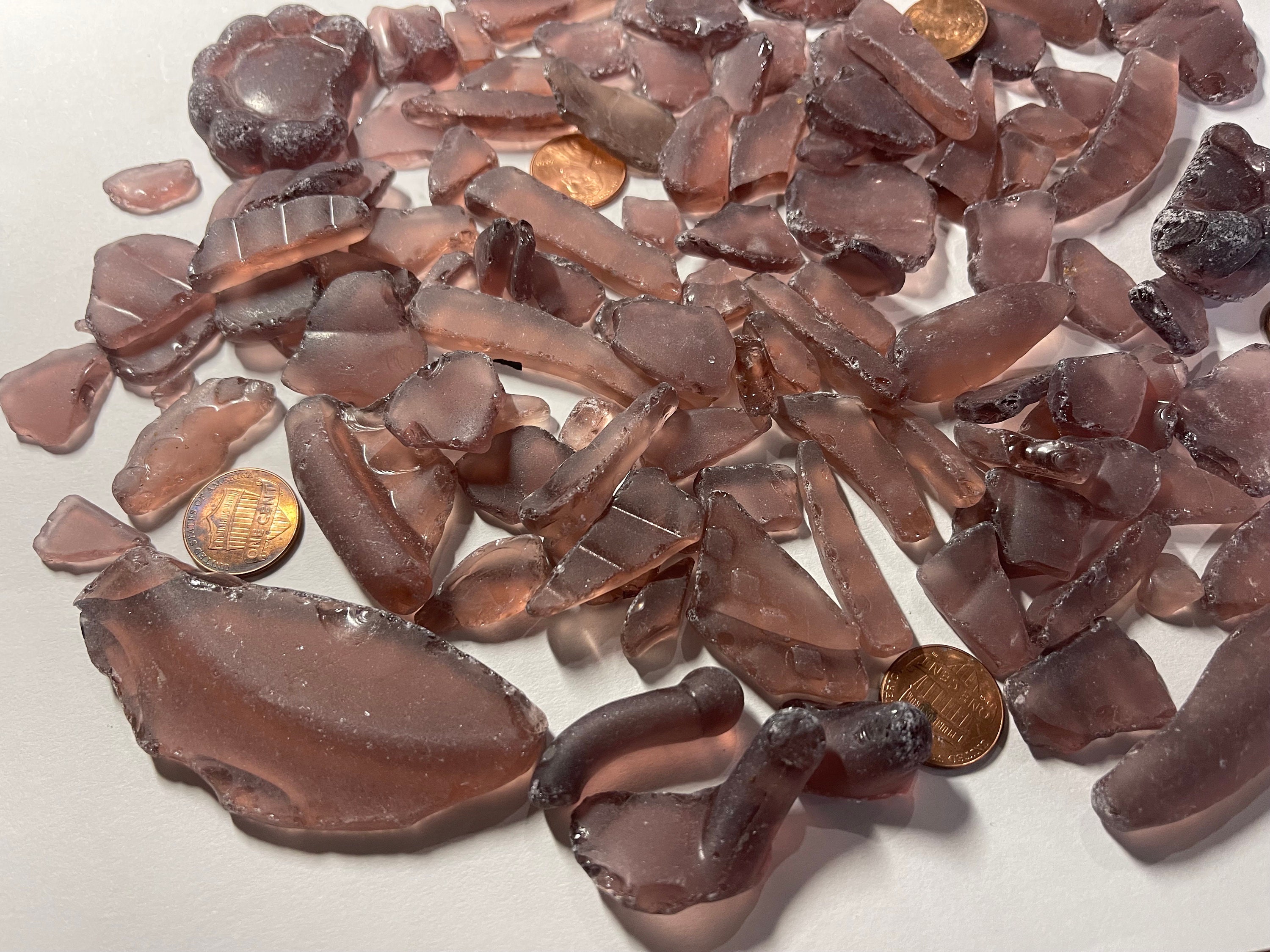 Purple Recycled Glass Purpletumbled Glass Purple Craft - Etsy