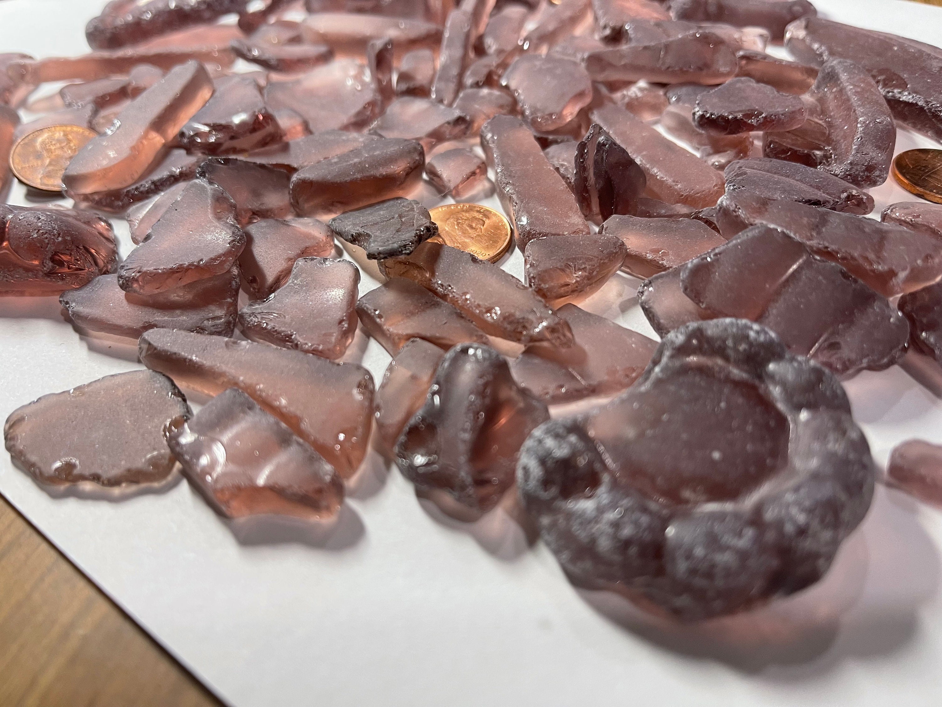 Purple Recycled Glass Purpletumbled Glass Purple Craft - Etsy