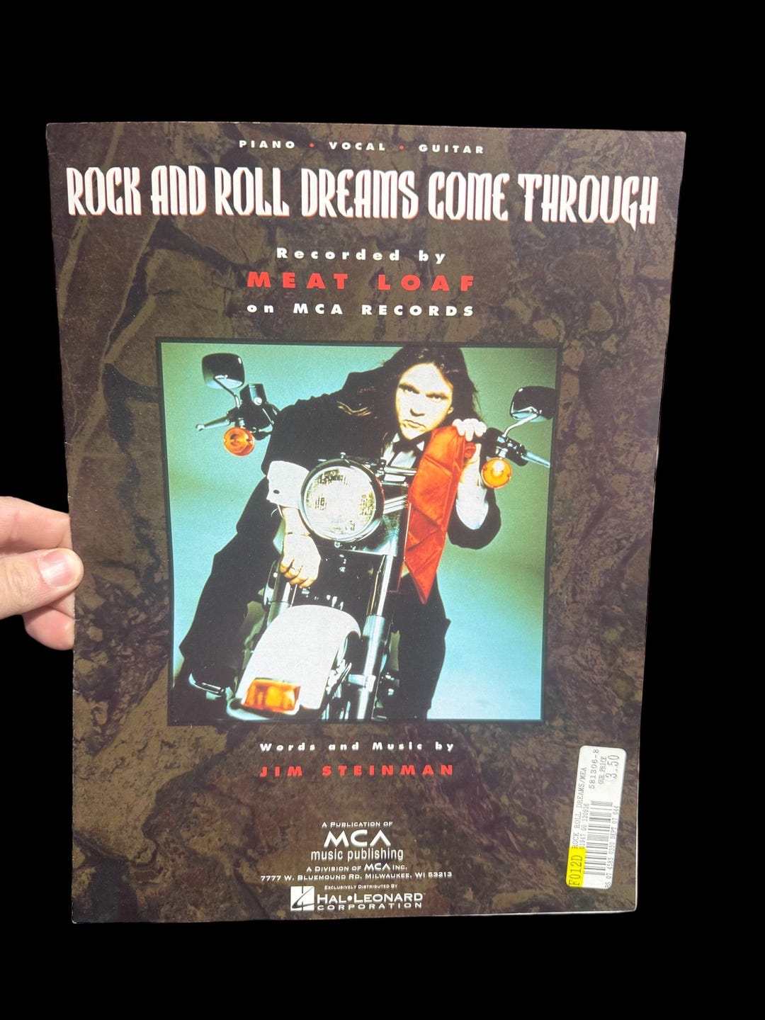 Meat Loaf Rock and Roll Dreams Come Through Sheet Music Piano Vocal ...