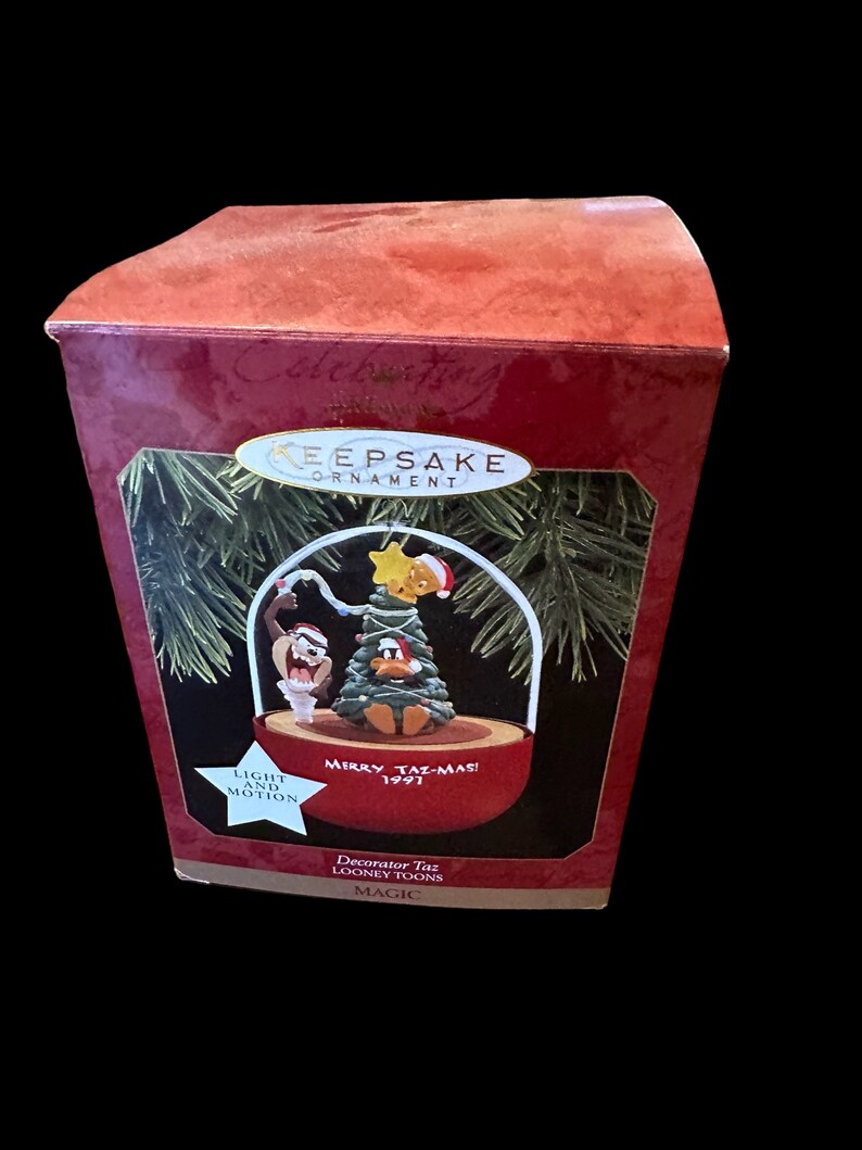 Vintage Merry Taz-mas 1997 Hallmark Keepsake Ornament Light and Motion ...