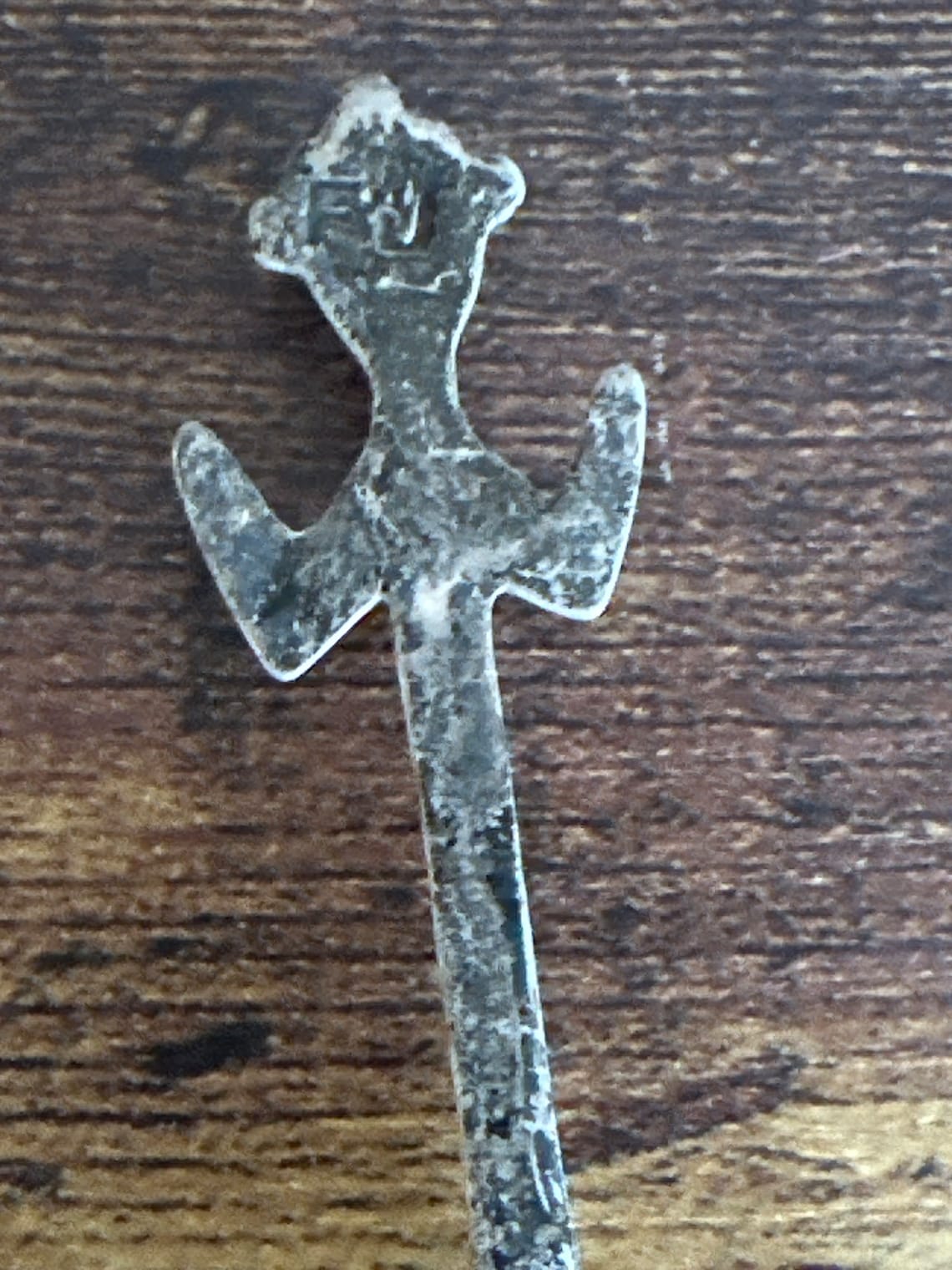 Native American Sterling Souvenir Spoon Signed FJ Sterling Silver With ...