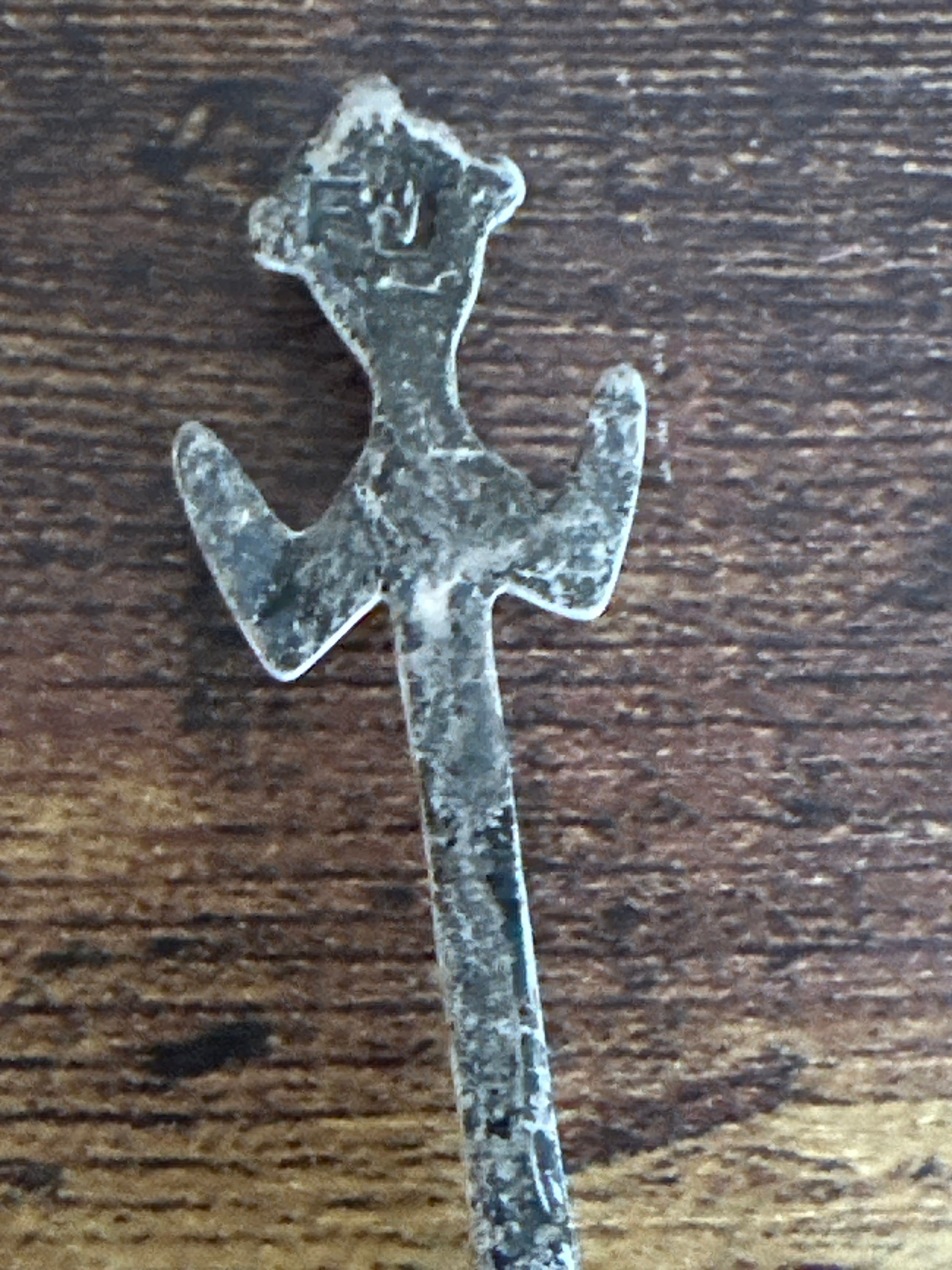Native American Sterling Souvenir Spoon Signed FJ Sterling Silver With ...