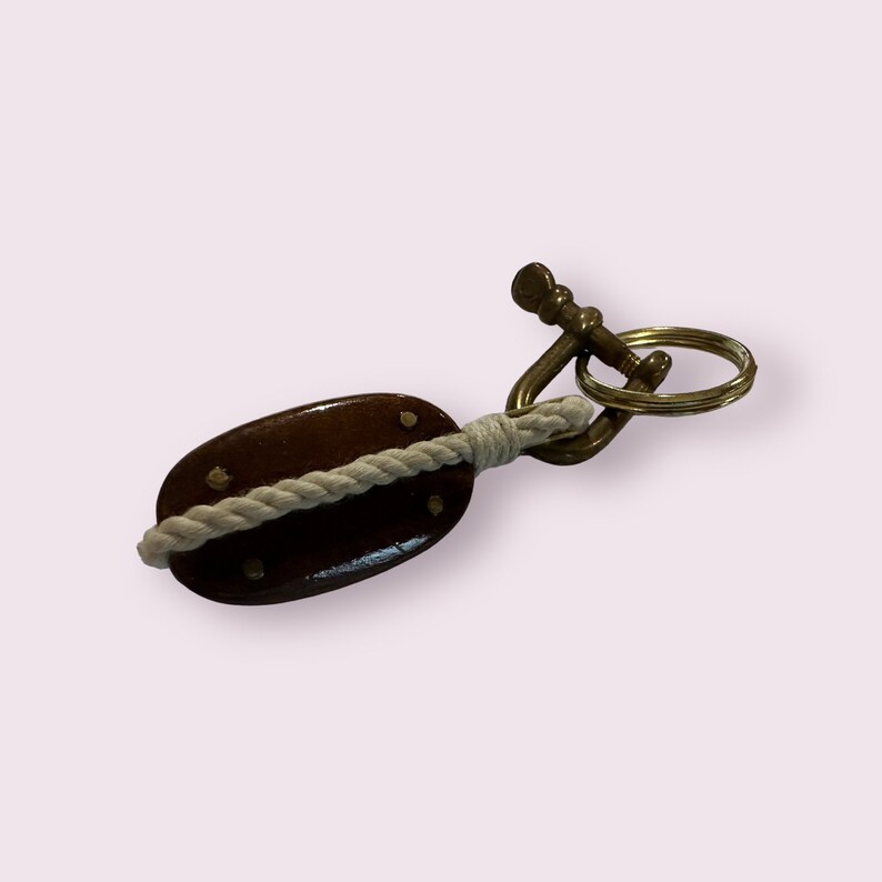 Vintage Wood Block and Tackle Nautical Pulley Sail Boat Key Chain - Etsy