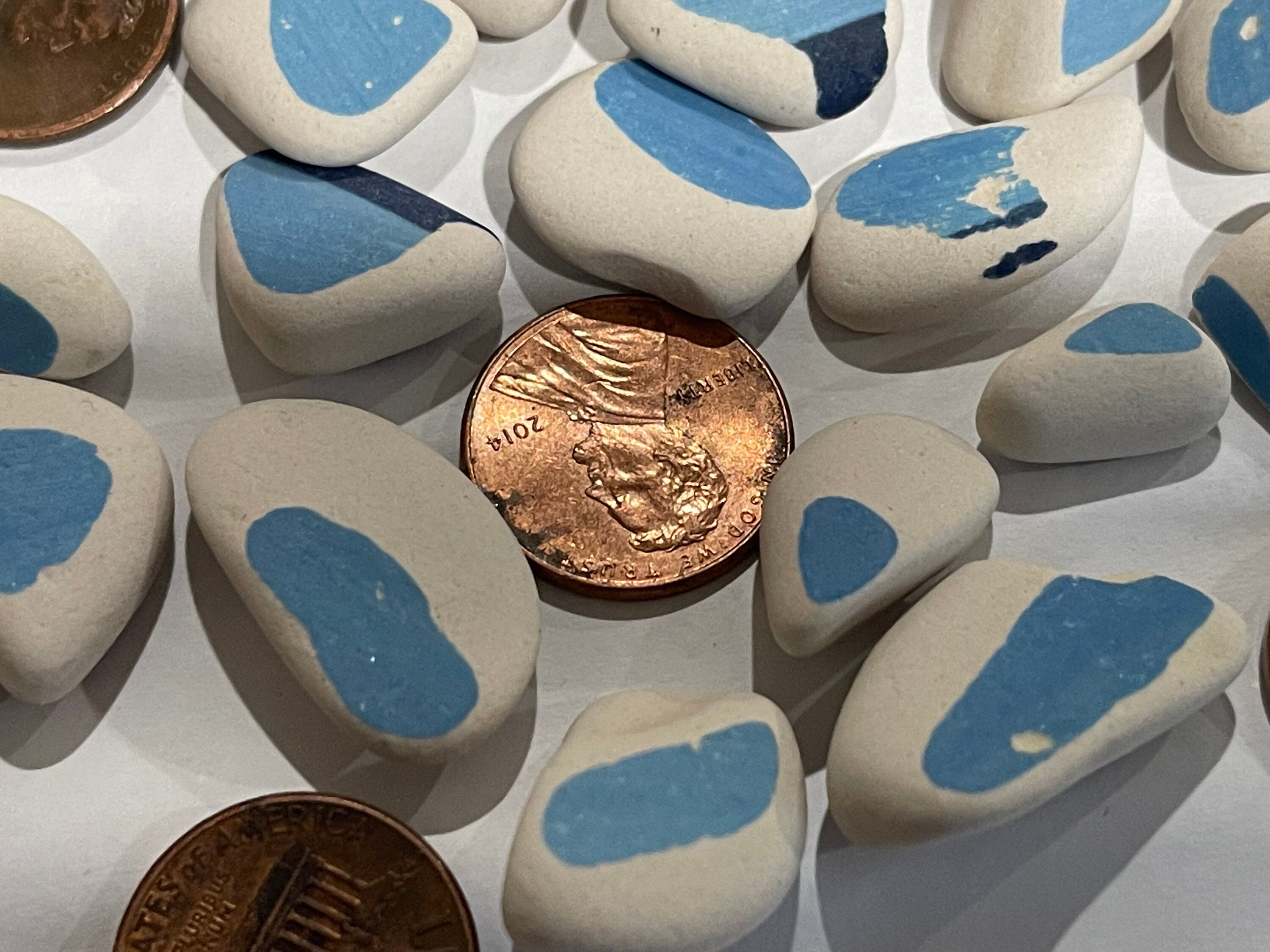 White Blue Green Sea Pottery Surf Pottery Beach Pottery - Etsy