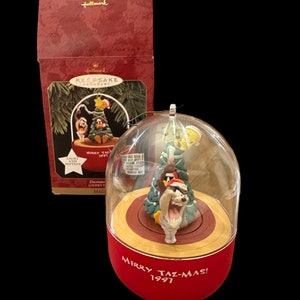 Vintage Merry Taz-mas 1997 Hallmark Keepsake Ornament Light and Motion ...