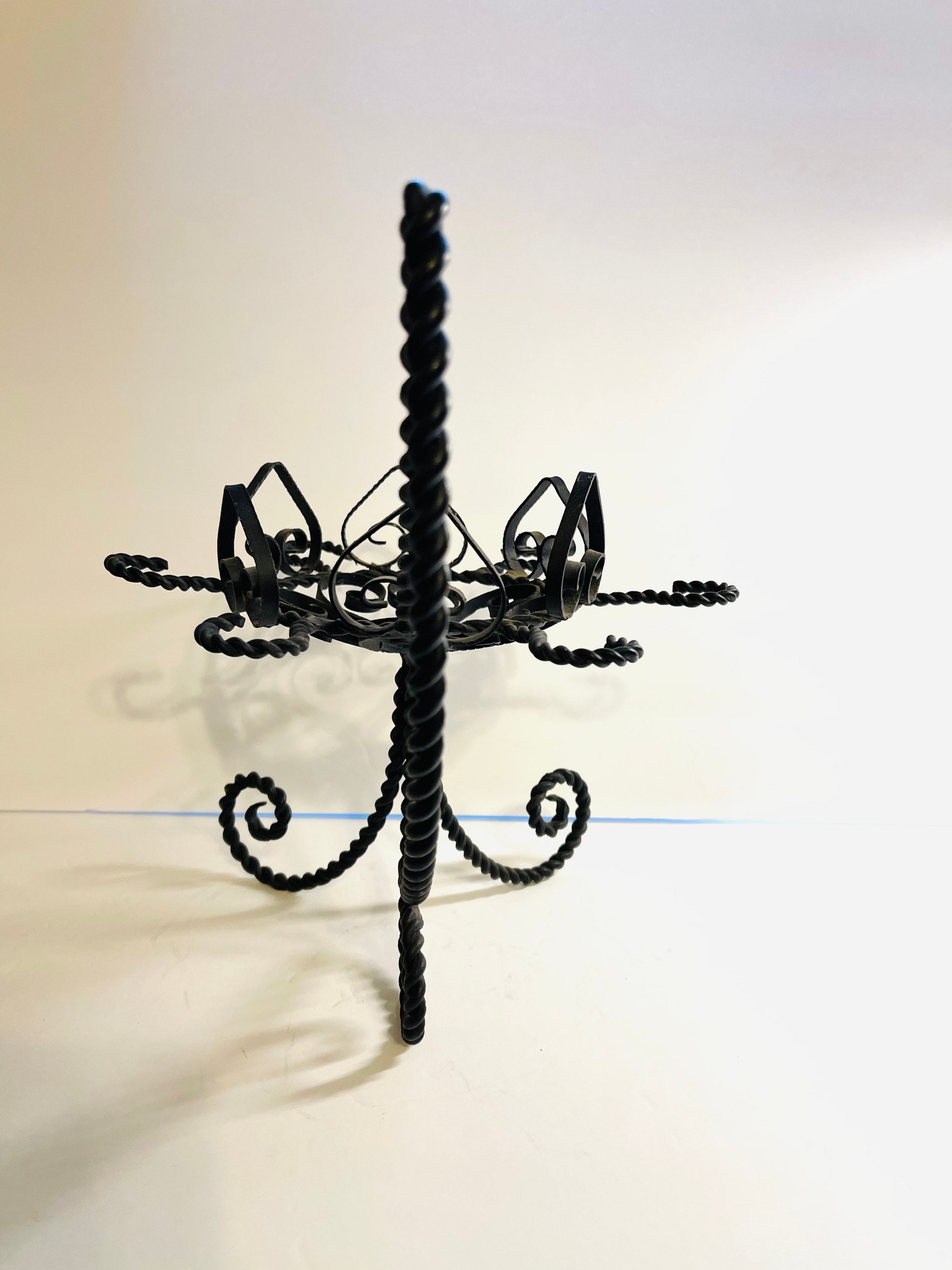 Vintage Wrought Iron Stand Made in Spain 364 - Etsy