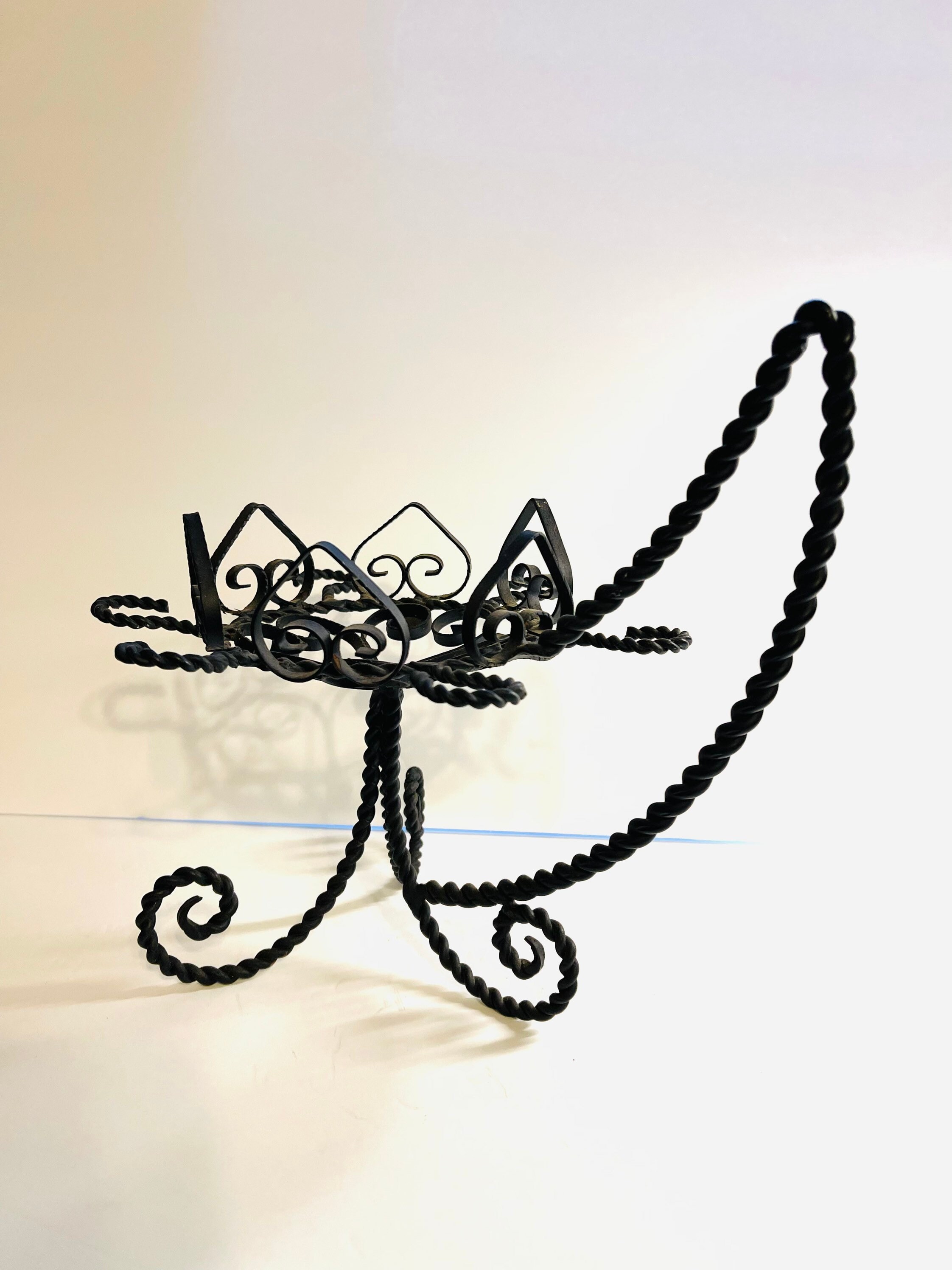 Vintage Wrought Iron Stand Made in Spain 364 - Etsy