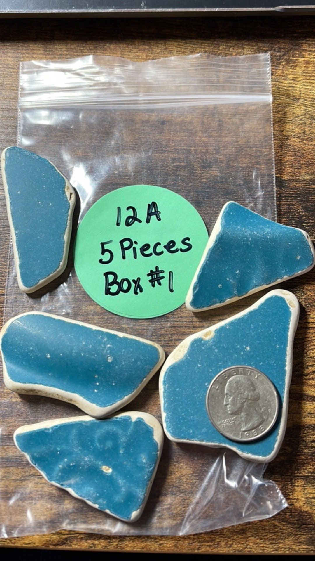 Blue & White Recycled Pottery, Tumbled Pottery, Sea Pottery, Craft ...