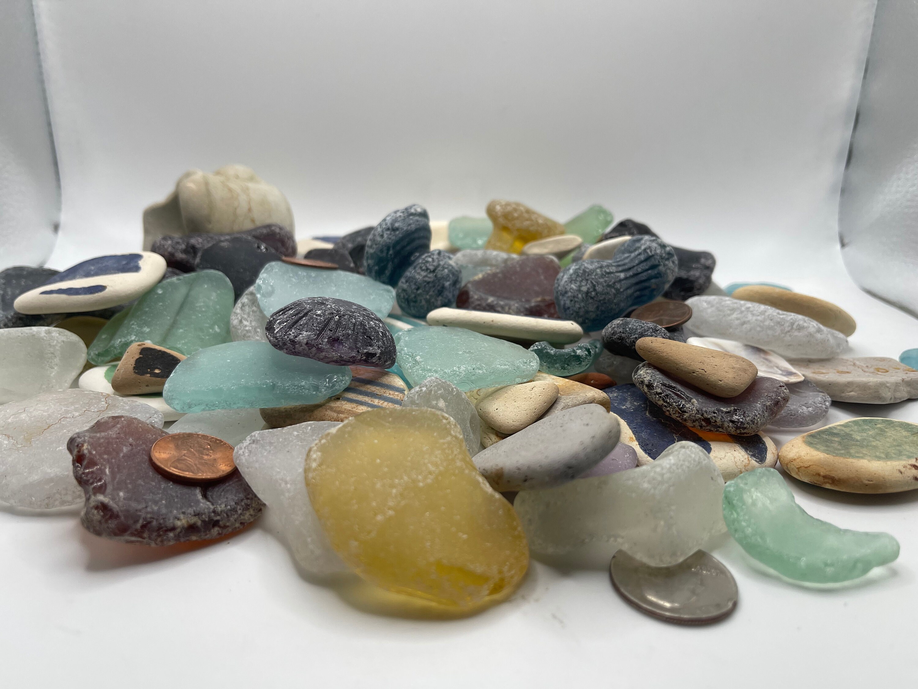 Bulk Large Sea Glass Pieces, Multi Colored Sea Glass, 15a - Etsy