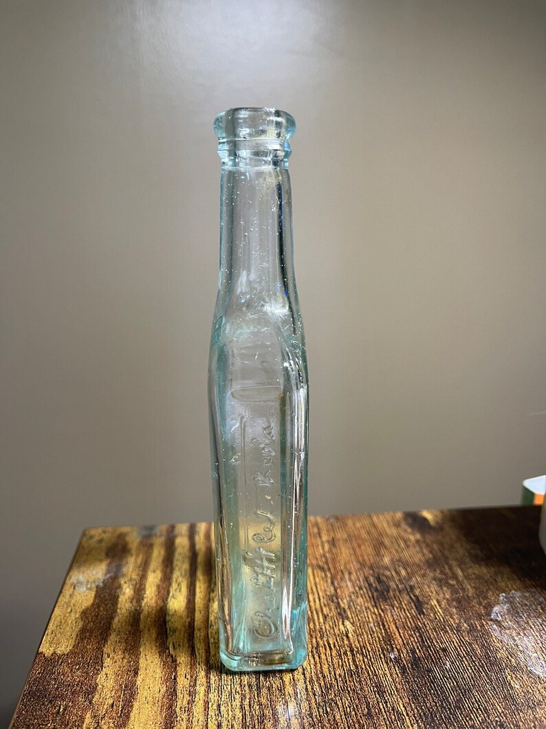 Aqua Vintage Glass Medicine Bottle Castoria 343 - Etsy