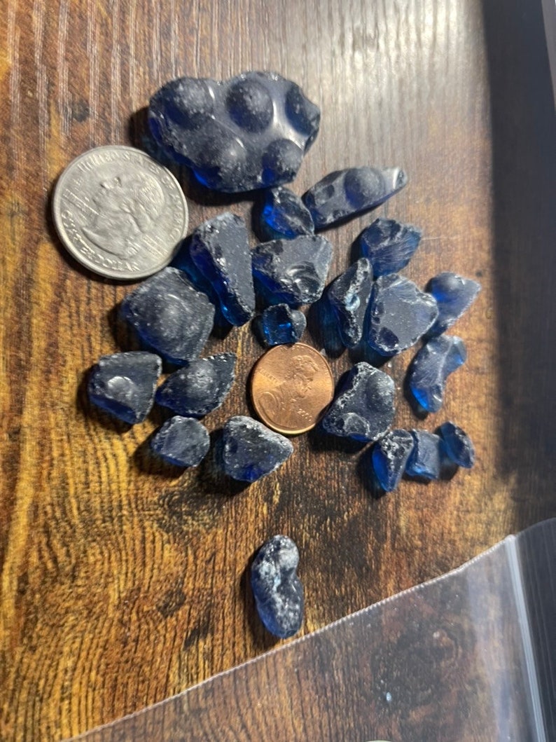 Homemade Cobalt Blue Sea Glass, Cobalt Blue Beach Glass, Recycled Glass ...